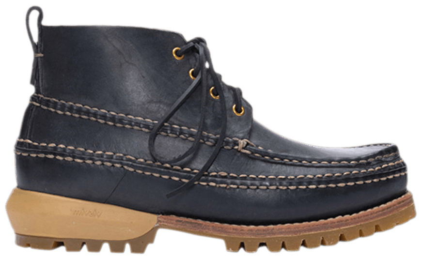 Visvim Kanawa Moc Mid-Folk 'Black' | GOAT UK