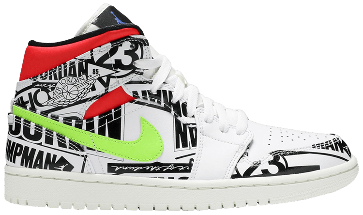 Buy Air Jordan 1 Mid 'Over-Print Logos' Sample - SU19 MNJDLS 415 837836 ...