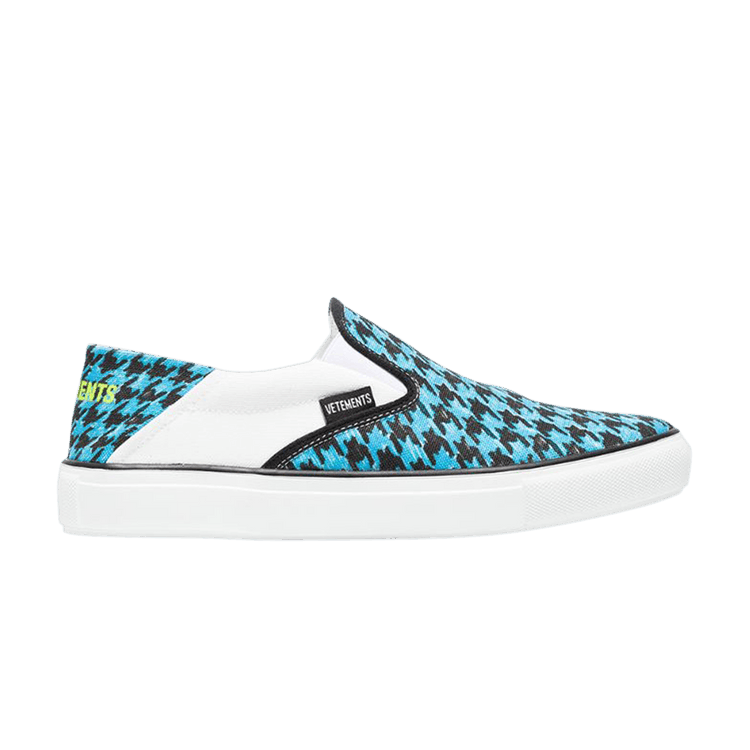 Buy Vetements Babouche Sneaker 'Blue Houndstooth' - VTVNS2 0 BLUE | GOAT