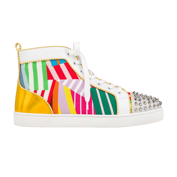 Buy Christian Louboutin Lou Spikes Orlato Flat 'Beach Deckchairs ...