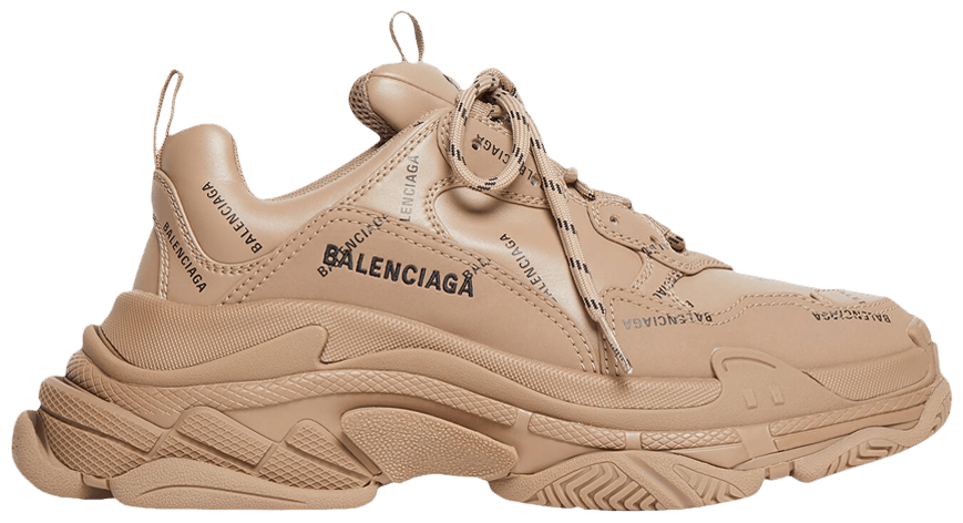 Buy Balenciaga Triple S Sneaker 'Allover Logo - Dark Beige' - 536737 ...