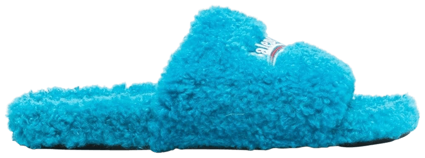 Buy Balenciaga Furry Slides 'Sky Blue' - 654747 W2DO1 4296 | GOAT