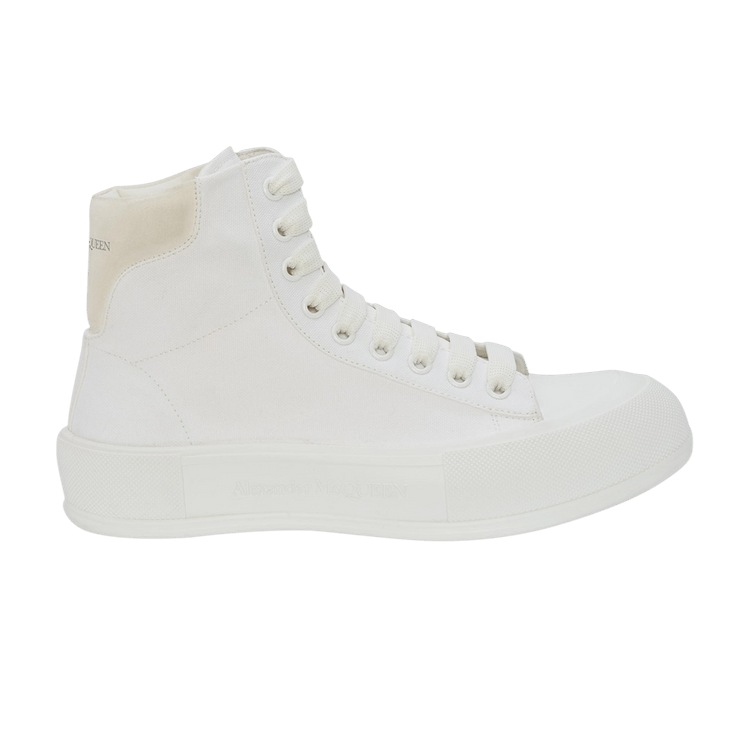 Buy Alexander McQueen Deck Plimsoll High 'White' - 667816 W4MV7 9000 | GOAT