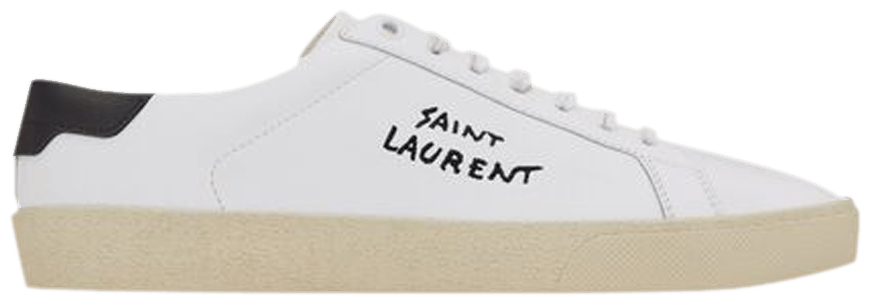 Buy Saint Laurent SL-06 Court Leather 'White Black' 2023 - 610685 AABEE ...