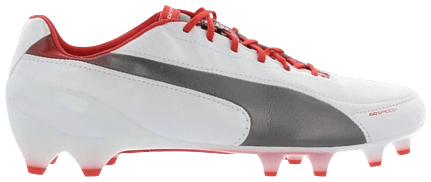 Buy Puma evoSpeed 1.2 Leather FG 'White High Risk Red' - 102859 03 | GOAT