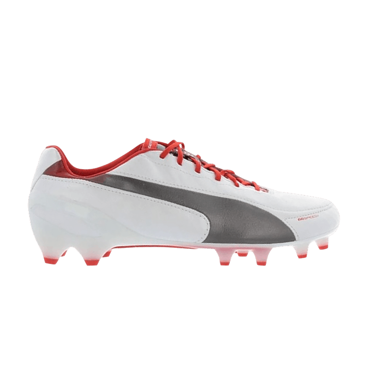 Buy Puma evoSpeed 1.2 Leather FG 'White High Risk Red' - 102859 03 | GOAT
