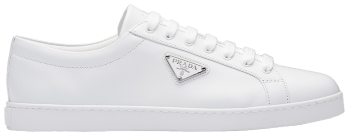Buy Prada Brushed Leather Sneaker 'White' - 2EE376 3F0E F0009 | GOAT