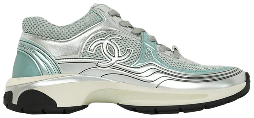Buy Chanel CC Logo Sneaker 'Silver Green' - G39794 Y56368 K5456 | GOAT