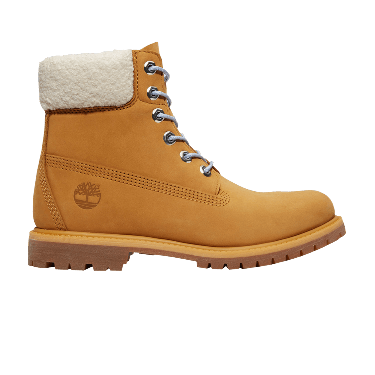 Buy Timberland Wmns 6 Inch Premium Boot 'Wheat Blue Fur Collar ...