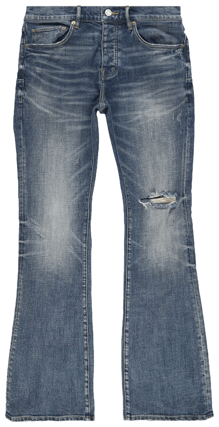 Buy Purple Brand Flare Jeans Dark Indigo P004 Oyfd124 Goat