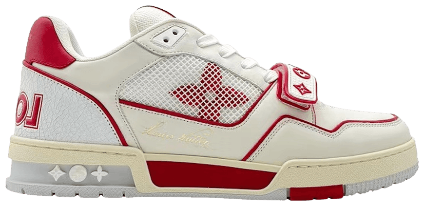 Buy Louis Vuitton Trainer Low 'White Red Mesh' - 1A98VL | GOAT