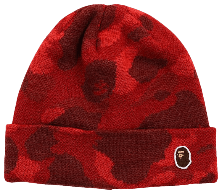 Buy BAPE Color Camo Knit Cap 'Red' - 1H70 180 008 RED | GOAT