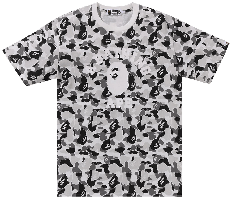 Buy BAPE ABC Camo College T-Shirt 'Grey' - 1J80 109 011 GREY | GOAT