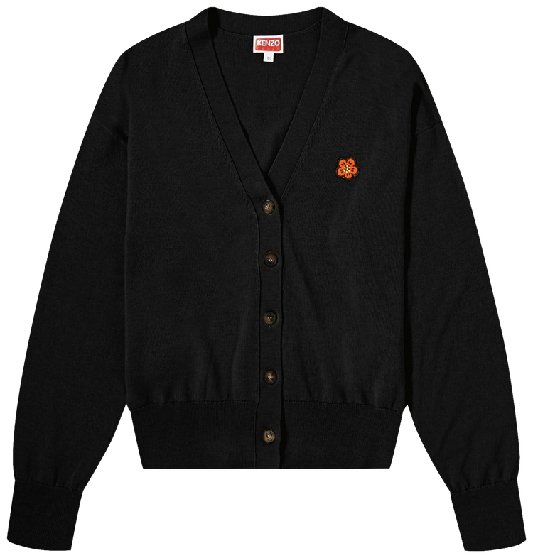 Achetez des Kenzo Boke Flower Embroidered Cardigan 'Black' - FD52CA3833LB 99J | GOAT FR