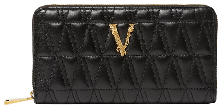 Buy Versace Virtus Long Wallet 'Blac/Gold' - 1007674 DNATR4 1B00V | GOAT
