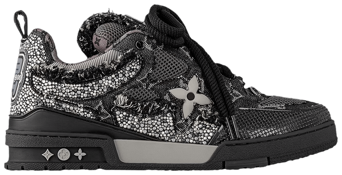 Buy Louis Vuitton Skate Sneaker 'Black Swarovski Monogram' - 1ABMHV | GOAT