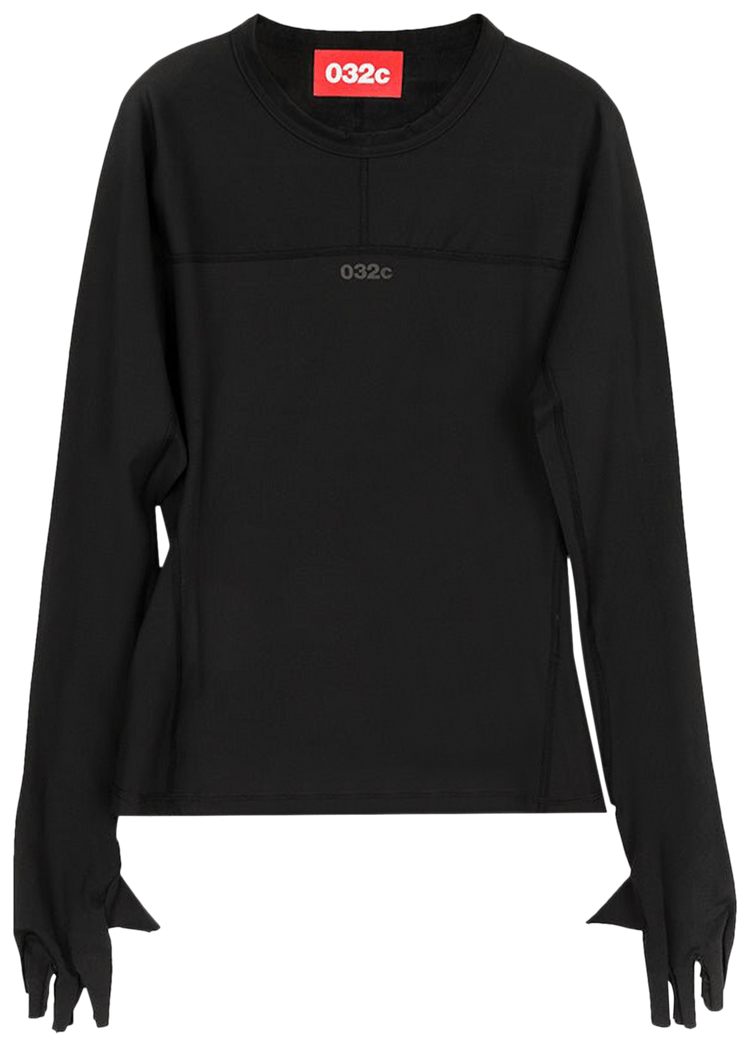 Buy 032C Authentic Team Tag Rashguard Glove-Sleeve Top 'Black' - FW23 C 1100 BLAC | GOAT