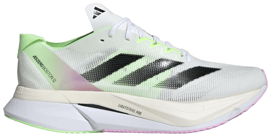 Buy Adidas Adizero Boston 12 'White Green Spark' - IG3321 | GOAT