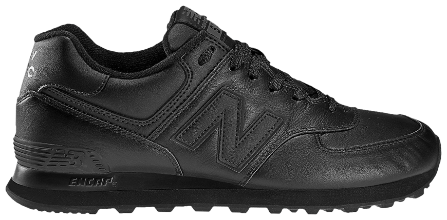 Buy New Balance 574 'Triple Black Leather' - NB574AB | GOAT