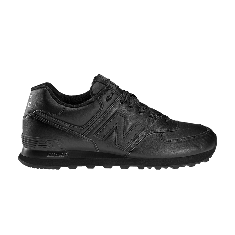 Buy New Balance 574 'Triple Black Leather' - NB574AB | GOAT