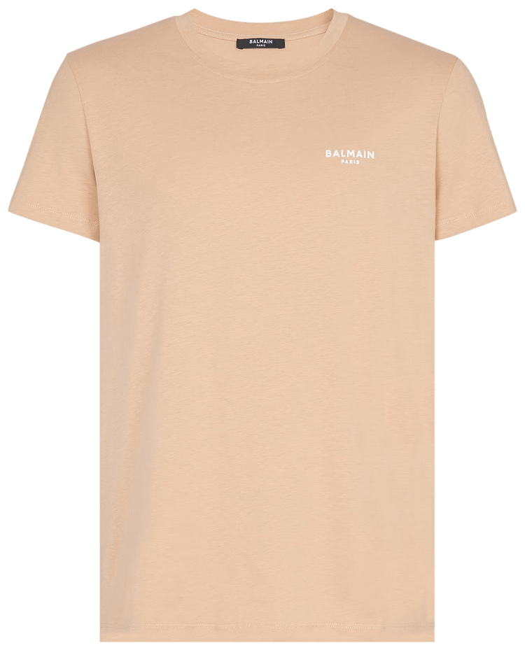 Buy Balmain Flock T Shirt Light Beigenatural Ch1ef000bb04 Gse Goat Uk