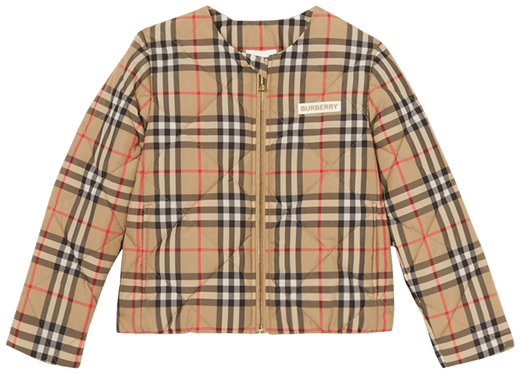 Buy Burberry Kids Check Jacket 'Archive Beige' - 8053907 | GOAT
