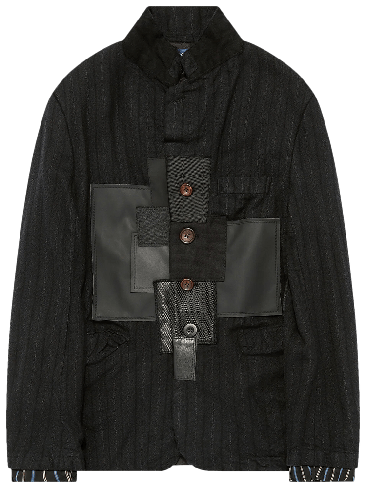 Buy Junya Watanabe Patchwork Blazer 'Black' - WL J008 051 1 | GOAT UK