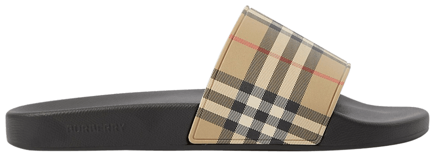 Buy Burberry Check Slide 'Archive Beige' - 8056942 | GOAT