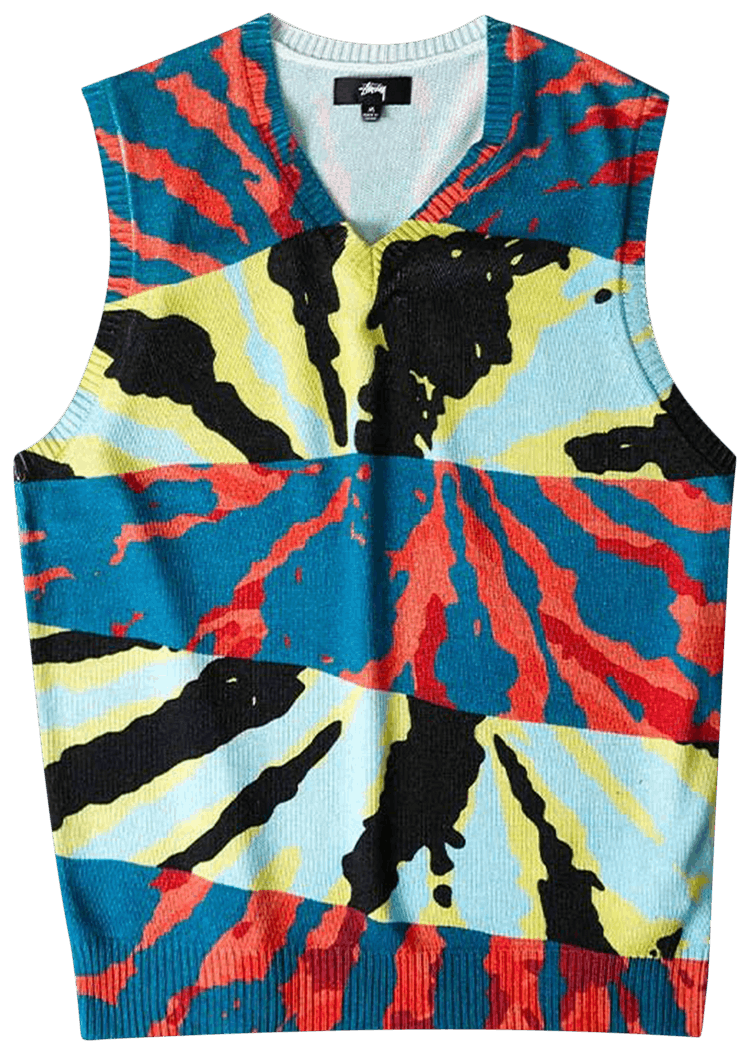Buy Stussy Printed Sweater Vest 'Blue' - 117179 BLUE | GOAT