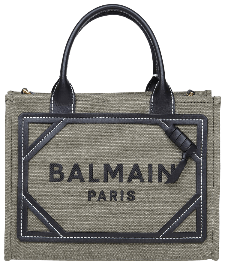 Buy Balmain B-Army Small Tote Bag 'Khaki/Black' - CN1FE809TDVY UBK ...