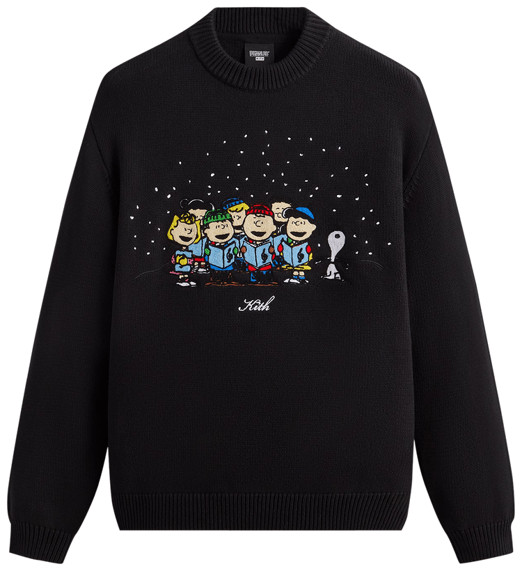 Buy Kith For Peanuts Christmas Carol Sweater 'Black' - KHM031679 001 | GOAT
