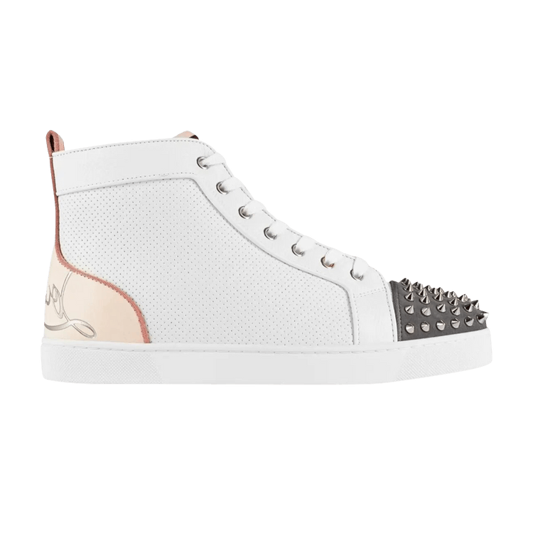 Buy Christian Louboutin Fun Lou Spikes Flat High 'White Cream ...