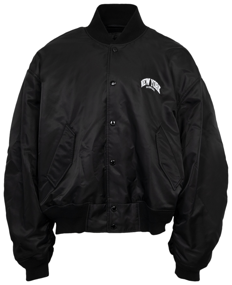 Buy Balenciaga NY Varsity Jacket 'Black' - 774063 TN027 1000 | GOAT UK