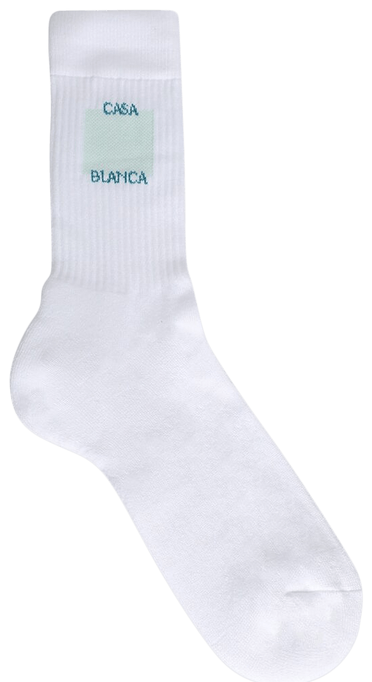Buy Casablanca Ribbed Sport Sock 'Casa Logo Misty Jade' - APS24 ACC 010 ...
