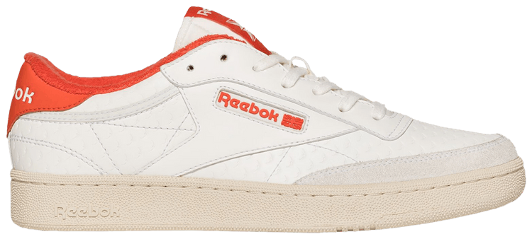 Buy Reebok Club C 'White Neon Orange' - RMIA011C99LEA003 0120 | GOAT