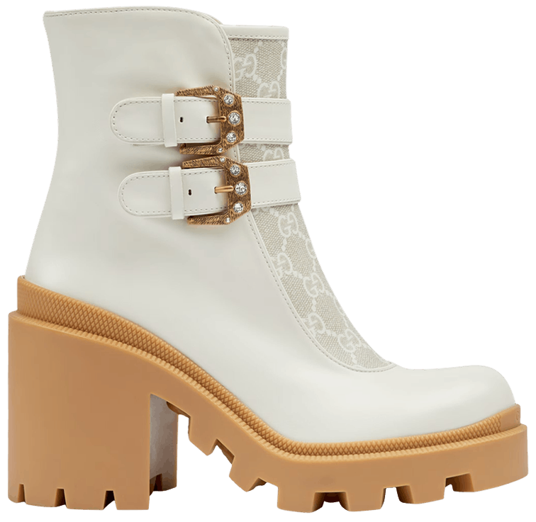 Buy Gucci Wmns Ankle Boot 'GG Canvas - White Gum' - 701100 UVV30 9078 ...