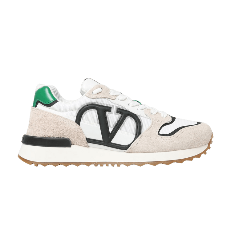 Buy Valentino V Logo Pace Low 'White Green' - 3Y2S0H17 TAE MJP | GOAT