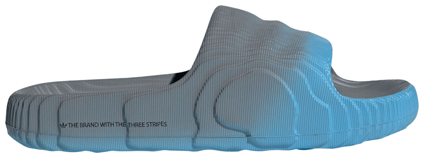 Buy Adilette 22 Slide 'Grey Semi Blue Burst' - IF3672 | GOAT