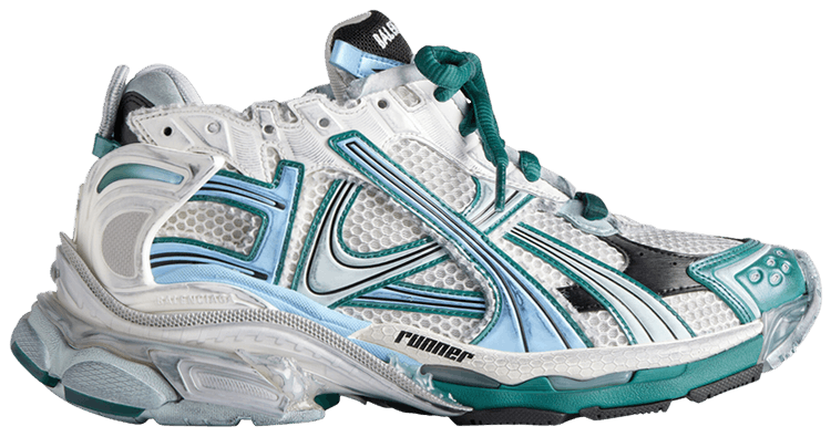 Buy Balenciaga Runner Sneaker 'White Green Blue' - 772774 W3RMU 9034 | GOAT