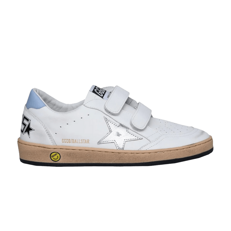 Buy Golden Goose Ball Star Strap Kids 'White Silver Blue Fog ...