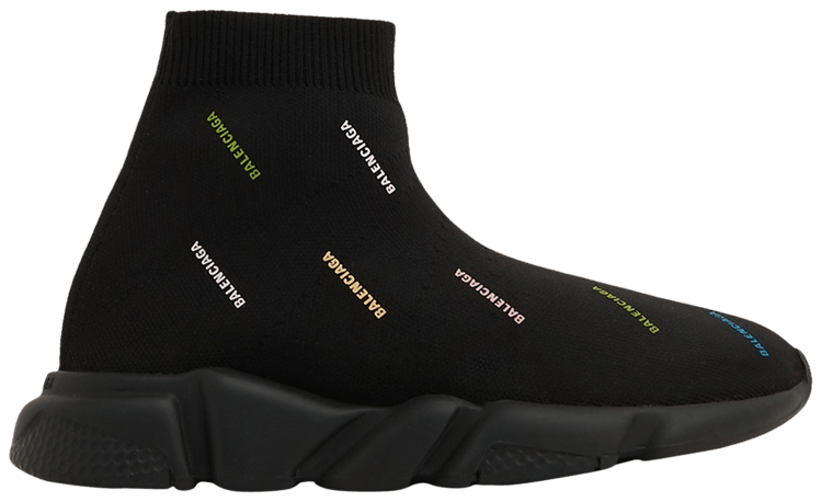 Buy Balenciaga Speed Sneaker Kids 'Allover Logo - Black Buy Balenciaga Speed Sneaker Kids 'Allover Logo - Black