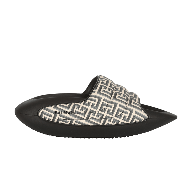 Buy Balmain B-IT Quilted Leather Mules 'Monogram Print - Black ...