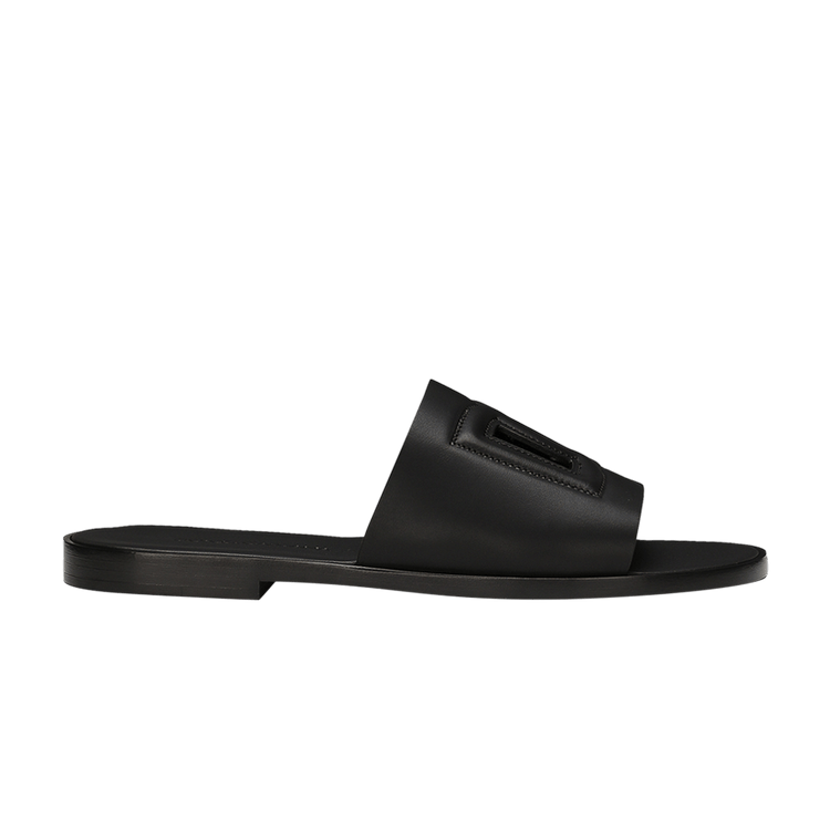 Buy Dolce & Gabbana Leather Slides 'DG Cutout - Black' - A80397 AO602 ...