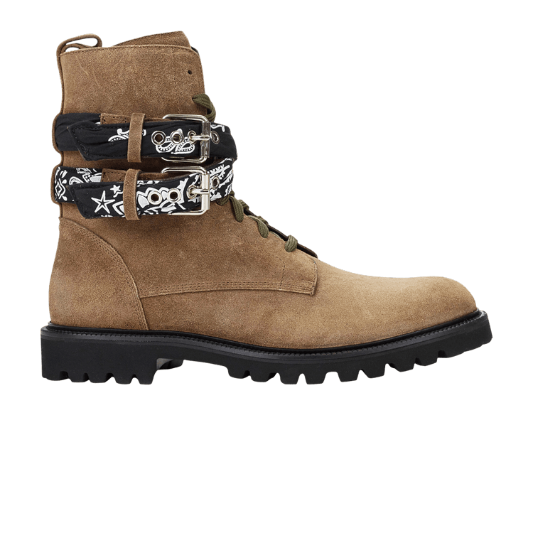Buy Amiri Suede Bandana Combat Boot 'Brown' - MSCBB SUE BRN | GOAT