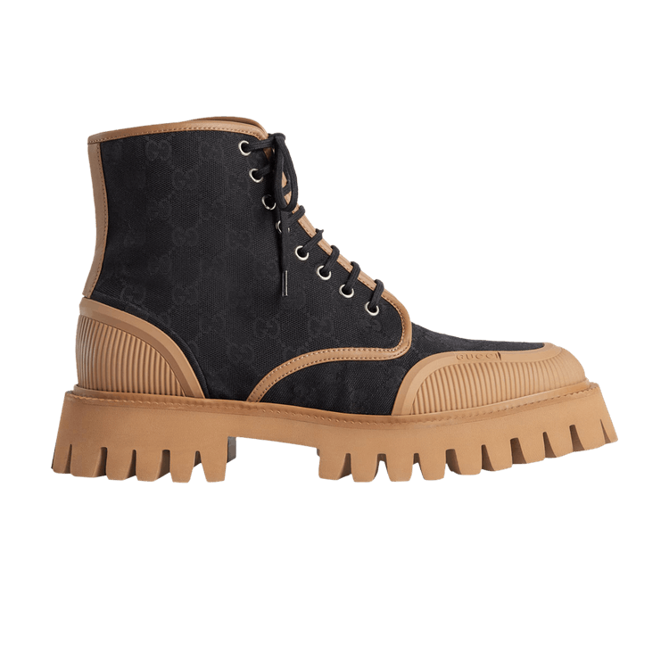 Buy Gucci Lace Up Boot 'Maxi GG - Black Koi Beige' - 699970 KQWM0 1146 ...