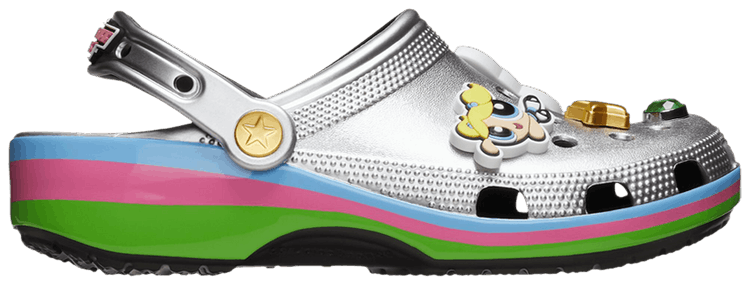 Buy Crocs The Powerpuff Girls x Classic Clog 'Metallic Silver' - 210256 ...