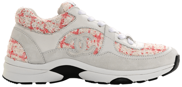 Buy Chanel Wmns CC Logo Sneaker 'Ecru Pink Tweed' - G38299 Buy Chanel Wmns CC Logo Sneaker 'Ecru Pink Tweed' - G38299