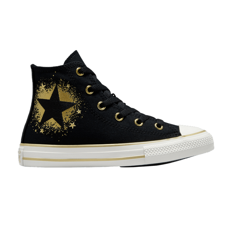 Buy Converse Chuck Taylor All Star High PS 'Gold Stars - Black ...