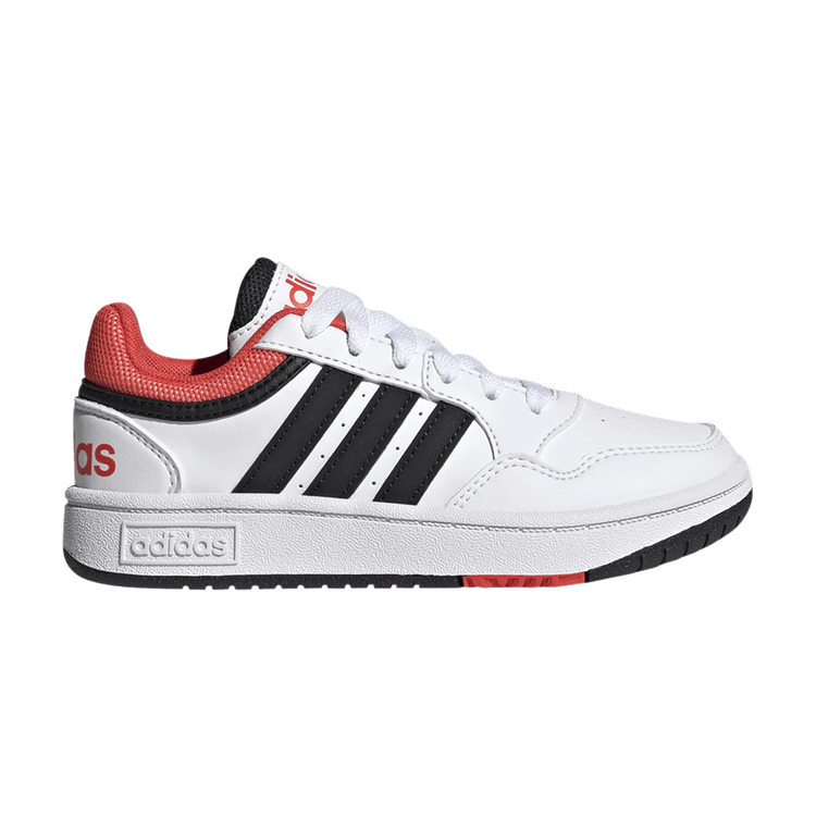 Buy Adidas Hoops K 'White Black Bright Red' - GZ9673 | GOAT