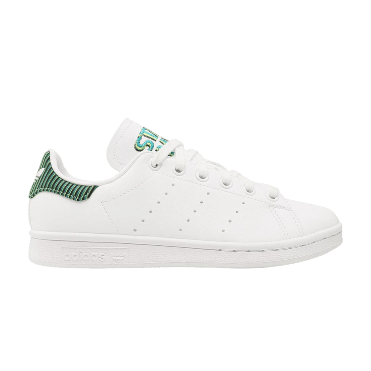 Buy Stan Smith J 'White Green Embroidered' - GZ7366 | GOAT